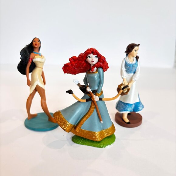 Disney | Toys | Disney Princess Figurine Merida Pocahontas Belle Set 3 ...